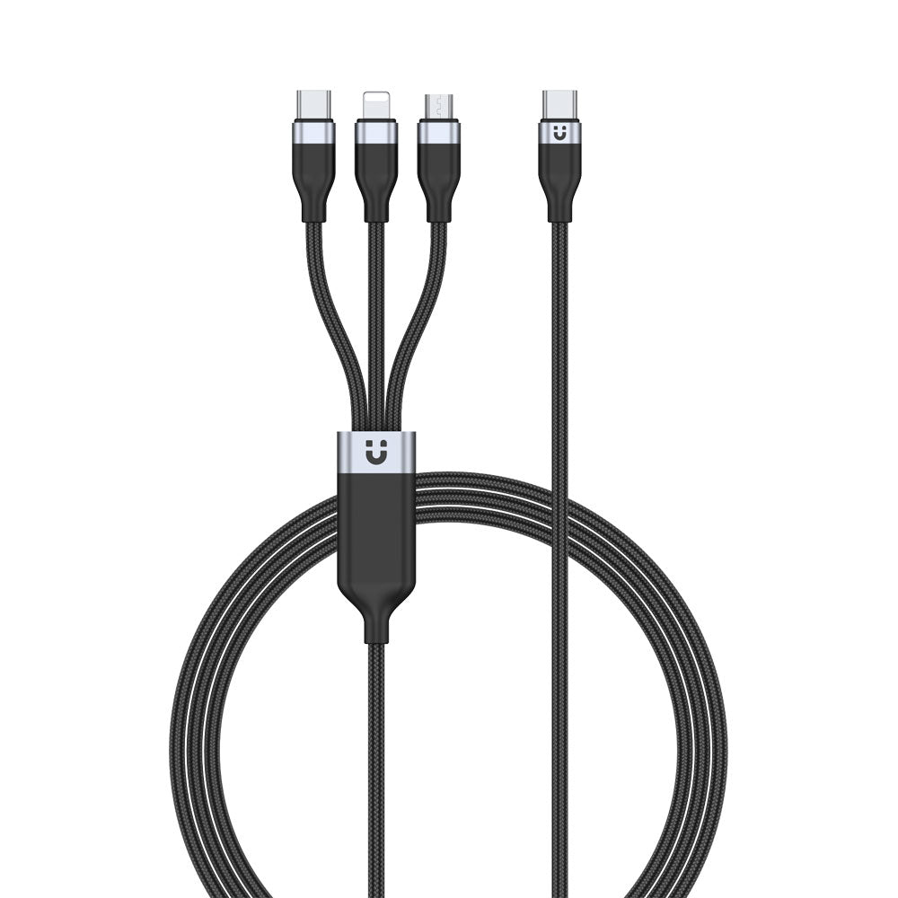 UNITEK C14101BK 1.5M 3-IN-1 TYPE-C TO LIGHTNING / TYPE-C / MICRO USB M