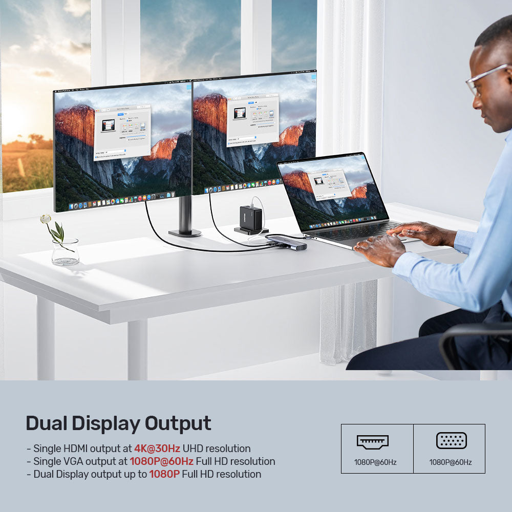 UNITEK D1113A | 9-IN-1 USB TYPE-C PORT REPLICATOR