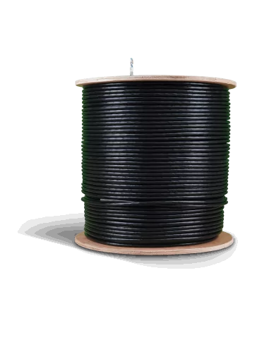 Acconet 500m Roll, Black, Solid Copper, UV protected, STP, CAT6 Cable