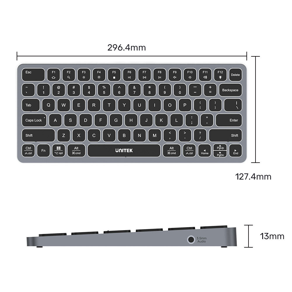 UNITEK D1092A | 9-IN-1 USB TYPE-C KEYBOARD PORT REPLICATOR WITH 100W P