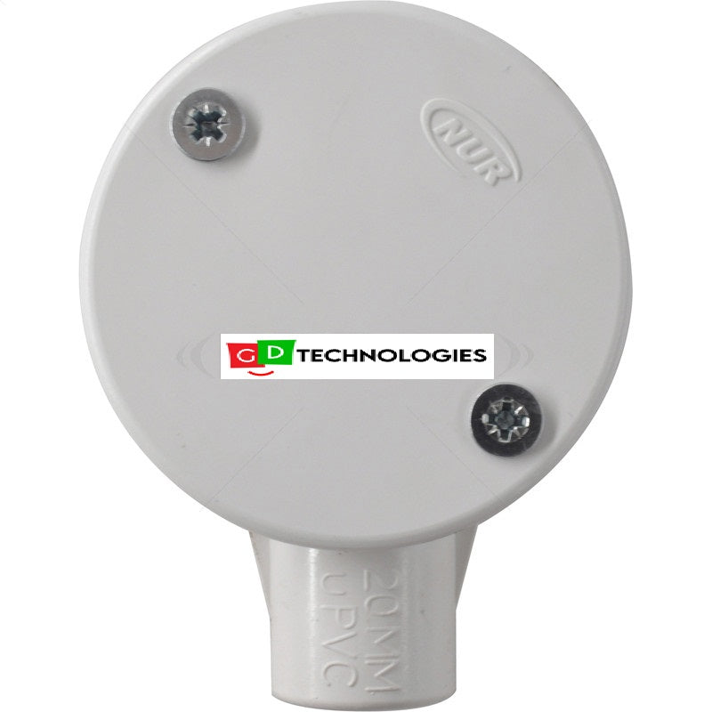 CONDUIT PVC - 25MM 2 WAY BOX - WITH LID+SCREW