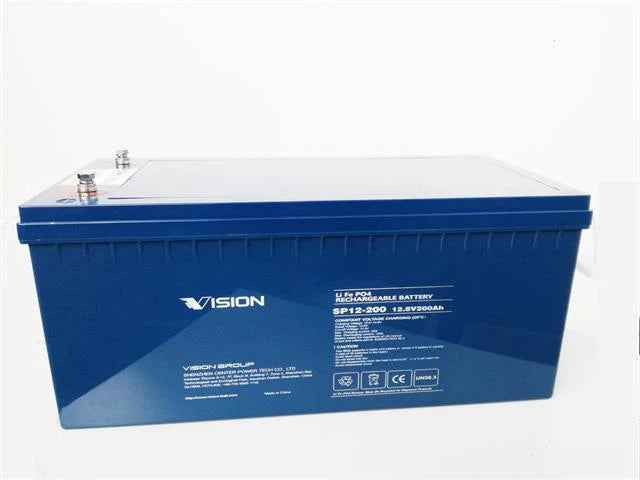 Vision Lithium-ion Rechargeable Battery (LiFePO4) 12.8V 200Ah 2560Wh,
