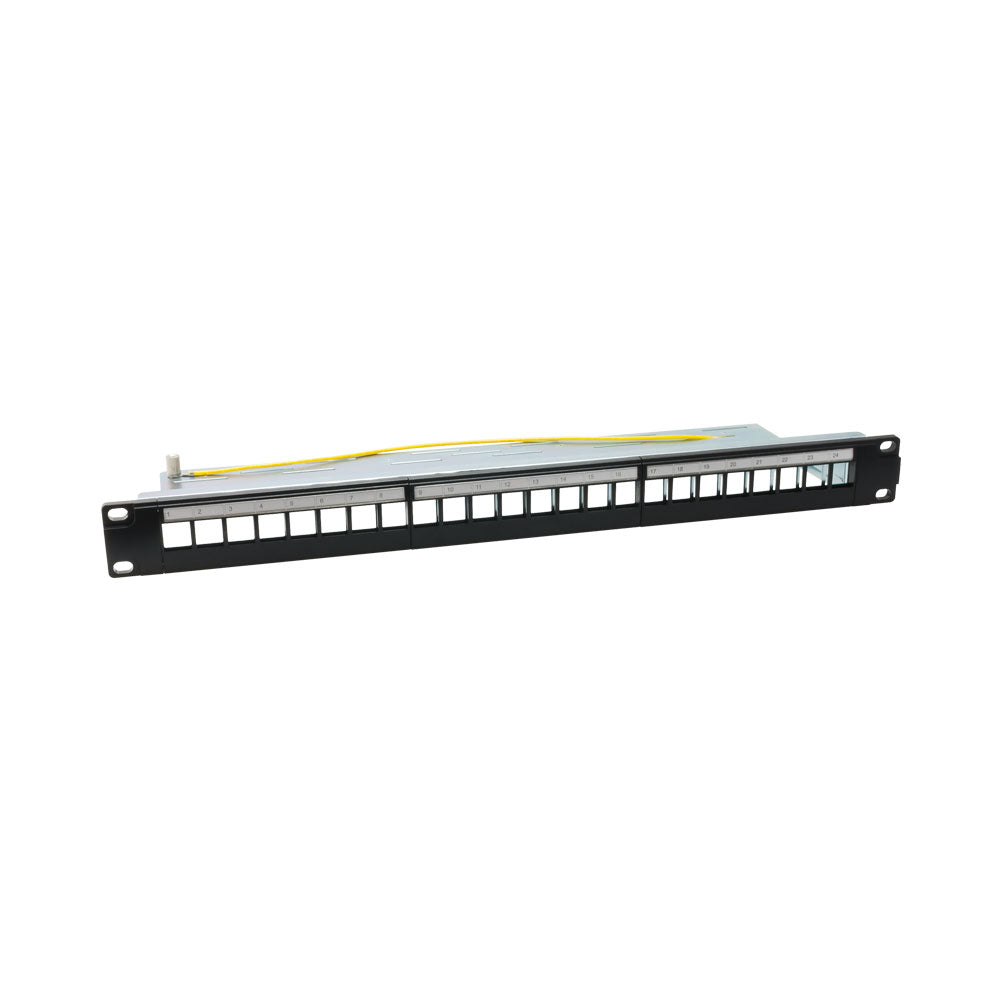 CAT6A 24-PORT SHIELDED PATCH PANEL